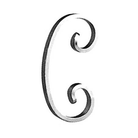 Volute en aluminium 20x6mm - 70x140H AL1302 avec Bricometal