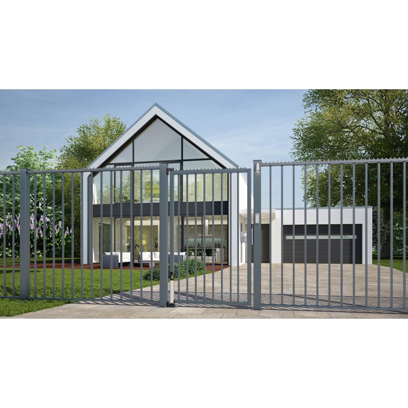 Ferme-portail Hydraulique, intégré et réversible INTERIO avec Bricometal