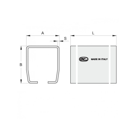 Rail pour portail autoportant - série 800 FAC srl - 6m - Galvanisé P44Z ...