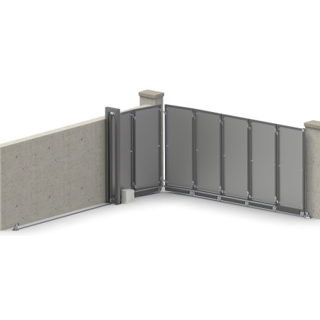 Portail coulissant à angle à partir de 90° - Passage de 2,80m - Hauteur ...
