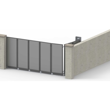 Portail coulissant à angle à partir de 90° - Passage de 2,80m - Hauteur ...