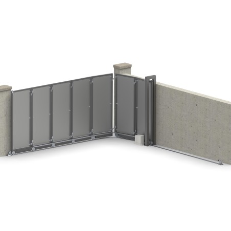 Portail coulissant à angle à partir de 90° - Passage de 2,80m - Hauteur ...