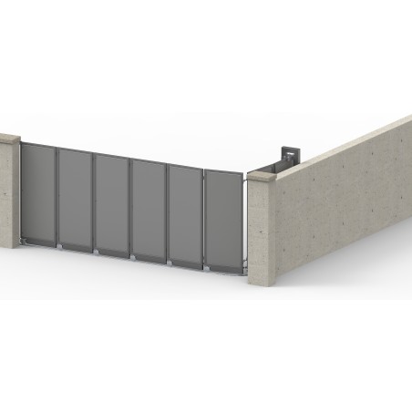 Portail coulissant à angle à partir de 90° - Passage de 3,50m - Hauteur ...