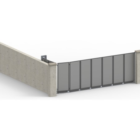 Portail coulissant à angle à partir de 90° - Passage de 4,20m - Hauteur ...